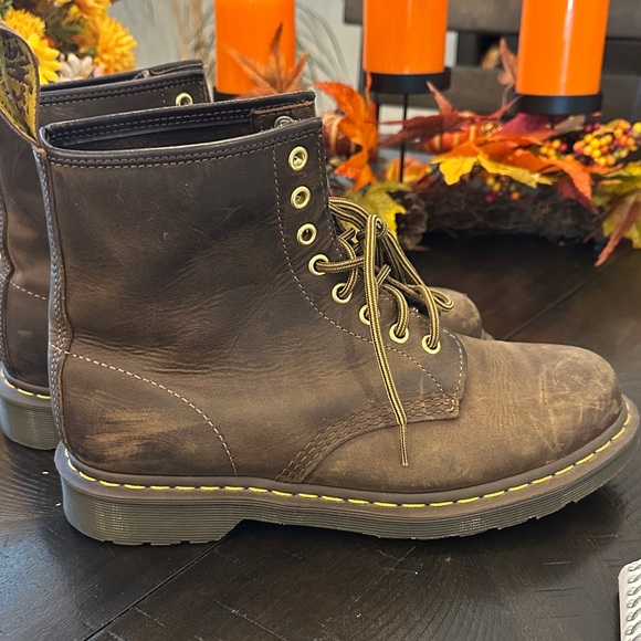Dr. Martens | Shoes | Dr Martens 46 Aztec Brown Leather Boots With ...